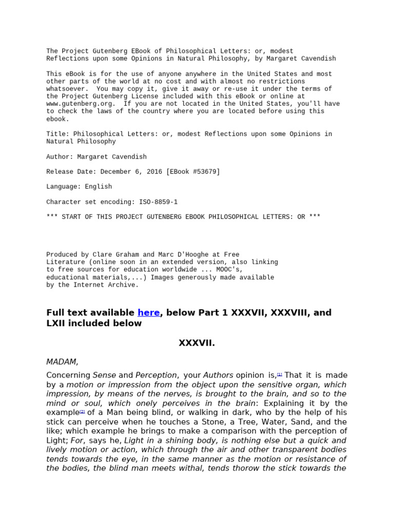 Cavendish | PDF | Perception | Mind