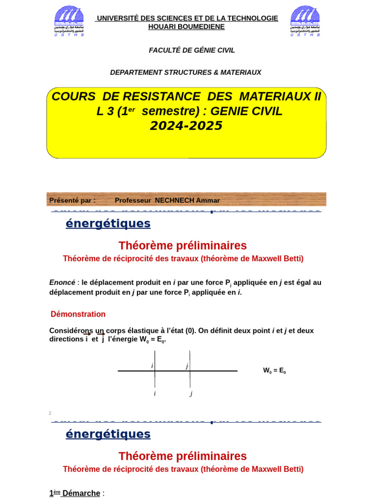 théorèmes-CASTIGLIANO MENABREA | PDF | Mécanique newtonienne | Mécanique