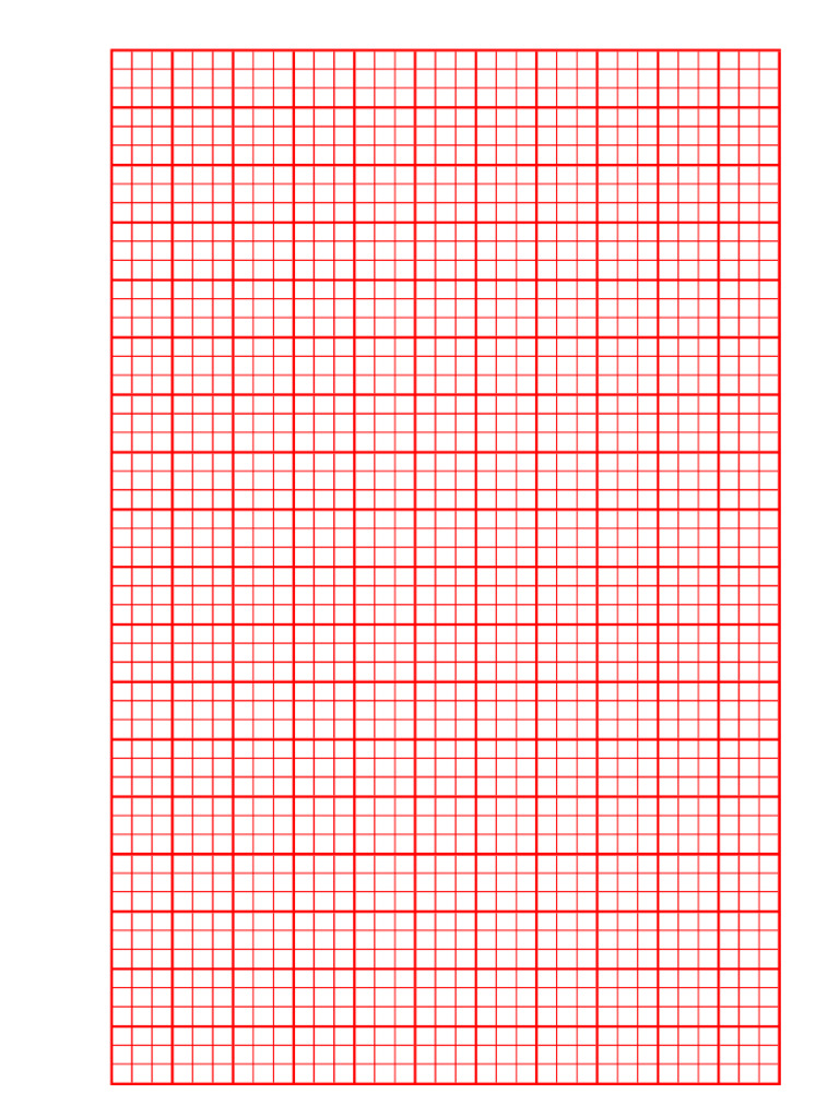 Graph Paper Red Lines With Bold Line | PDF