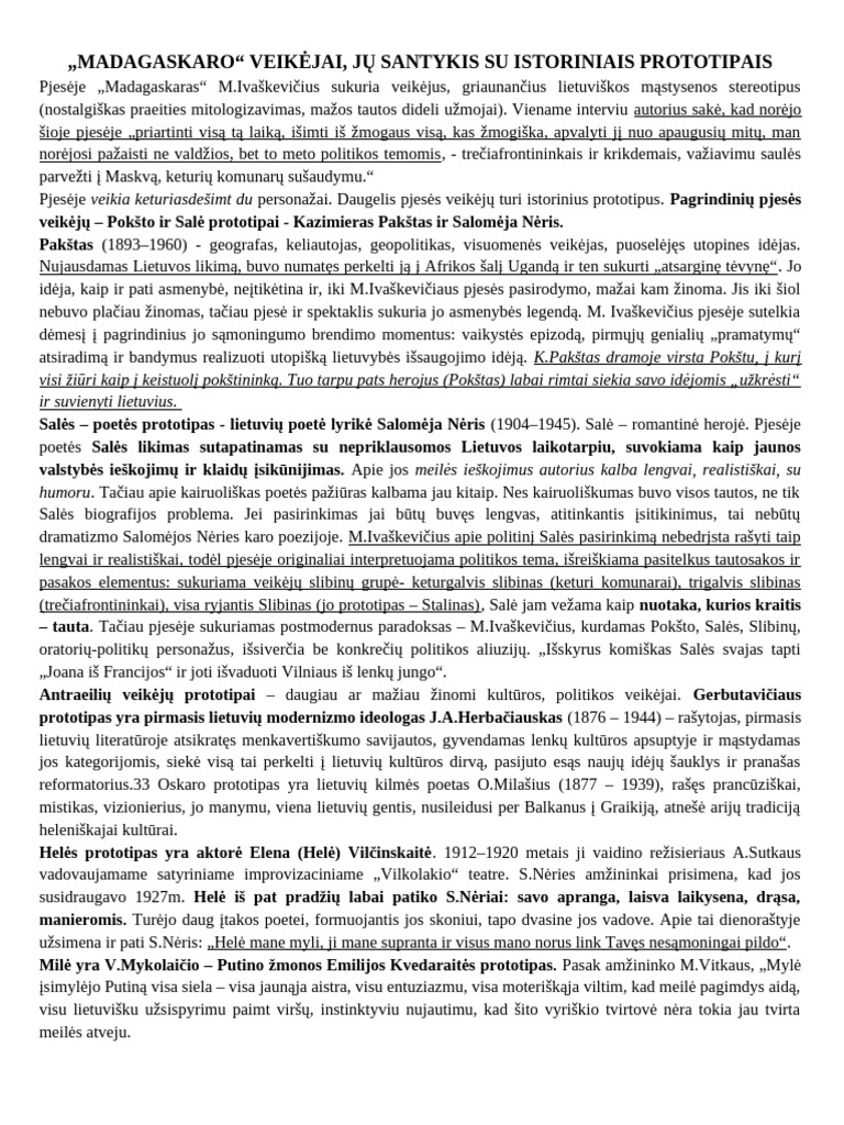 Marius Ivaskevicius Madagaskaras Labai Geras | PDF