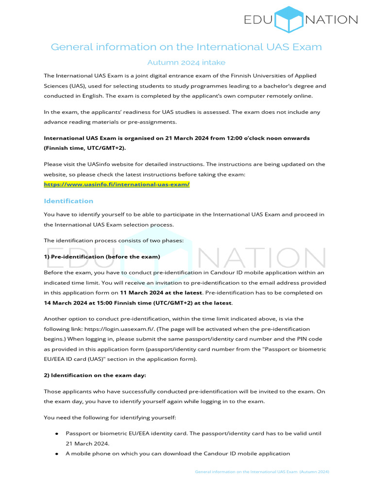 General-information-on-the-International-UAS-Exam | PDF | Identity ...