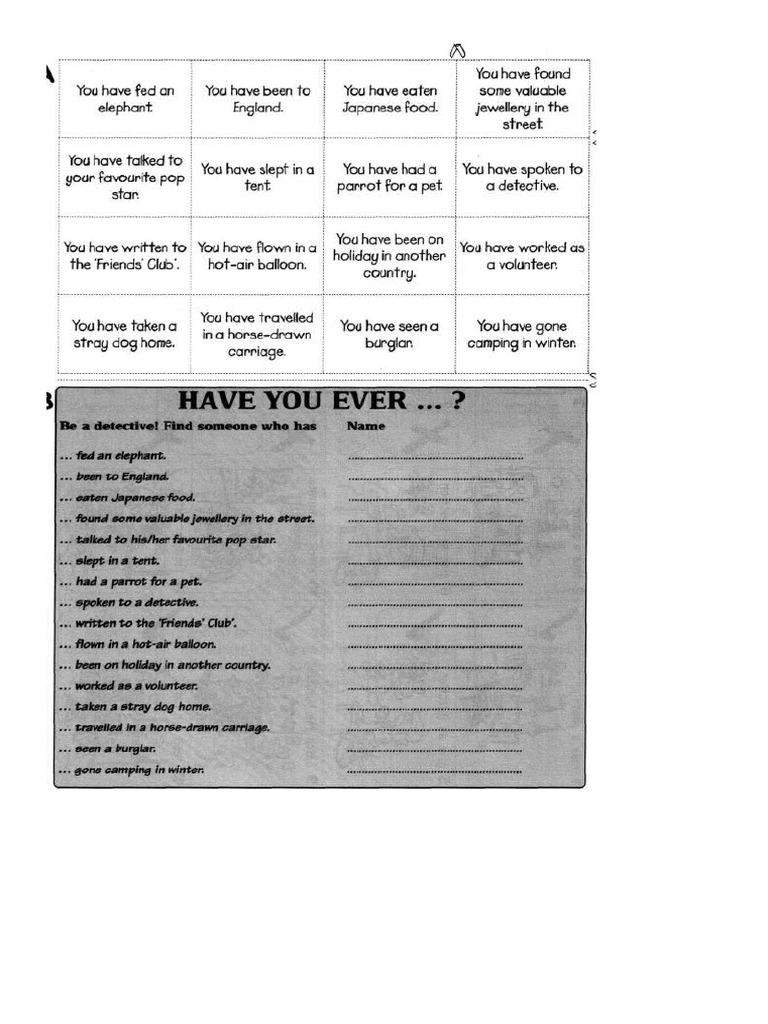 HAVE YOU EVER - Games | PDF