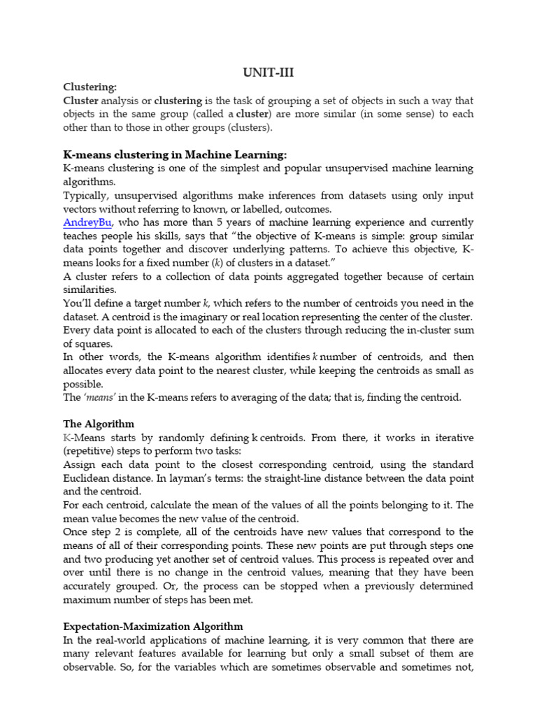 ML UNIT III | PDF | Principal Component Analysis | Covariance