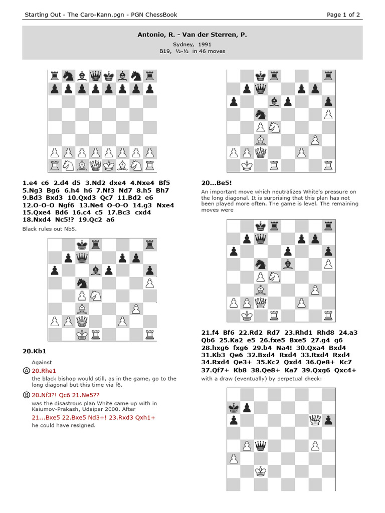 Caro-Kann Classical Setups | PDF | Chess | Board Games
