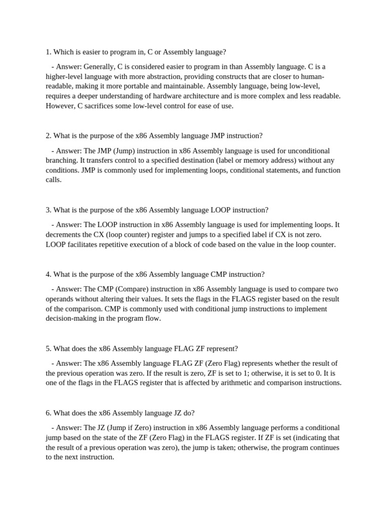 Workshop 9 | PDF | Assembly Language | Computing