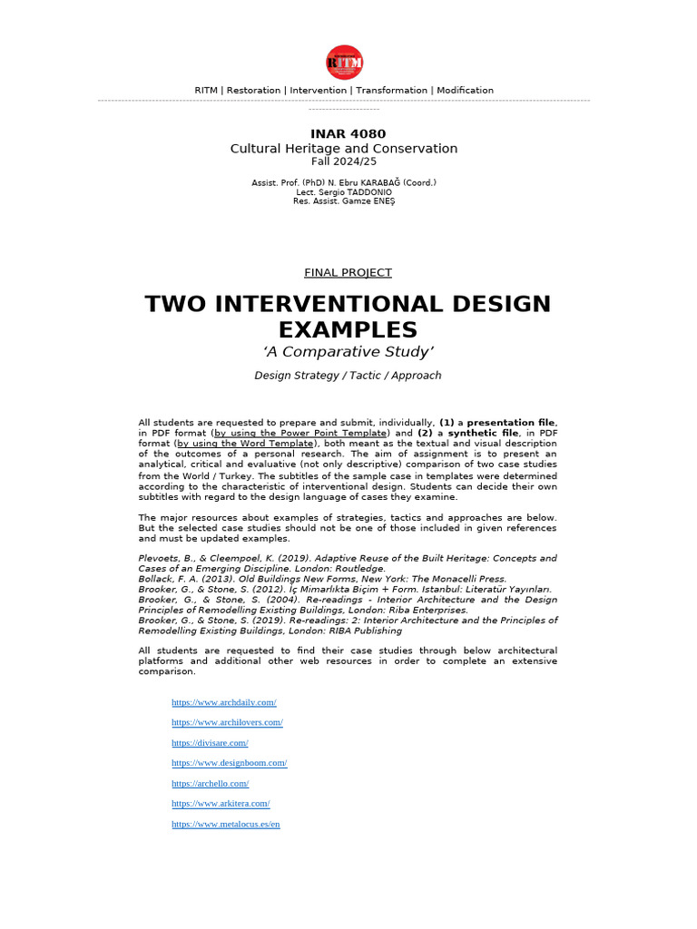 INAR_4080_FALL_2024_25_FINAL_PROJECT_Brief (1) | PDF