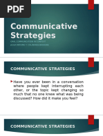 Types of Communicative Strategy: Topic Control, Topic Shifting, Repair ...