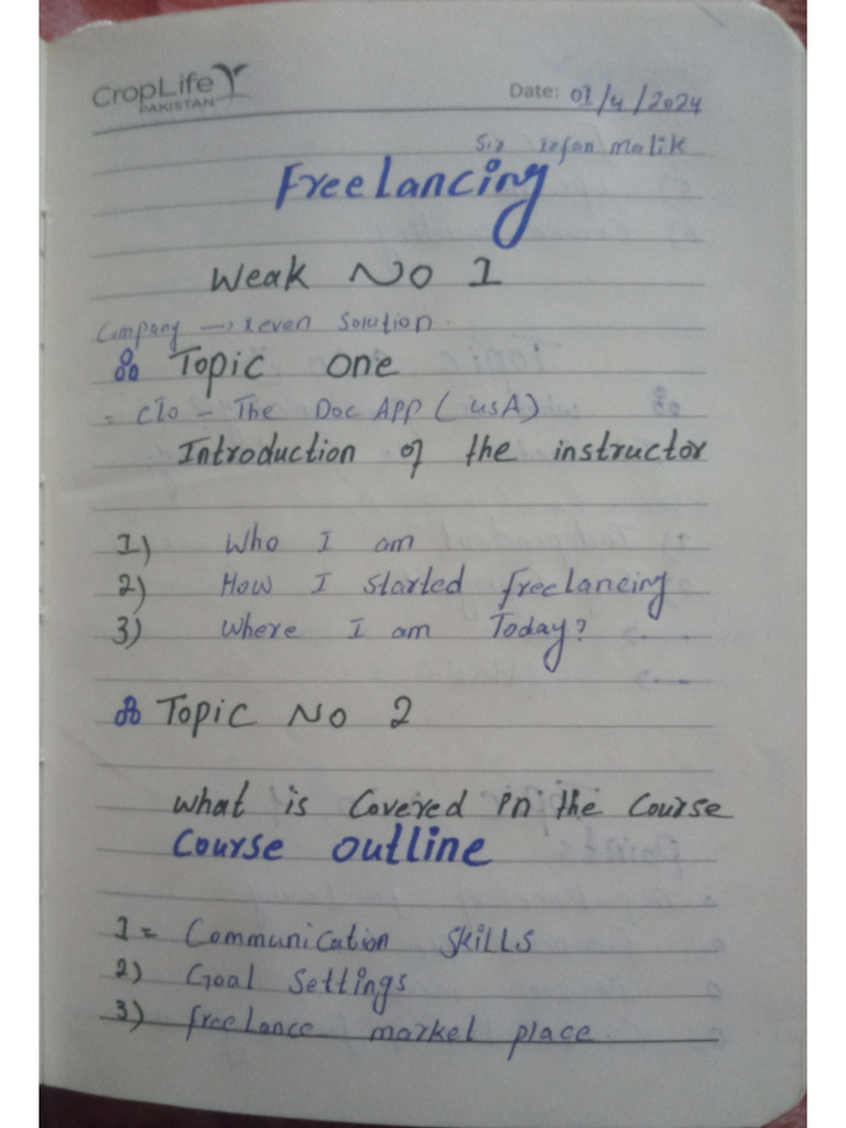 I Am Sharing 'Freelancing First Exercise' With You | PDF