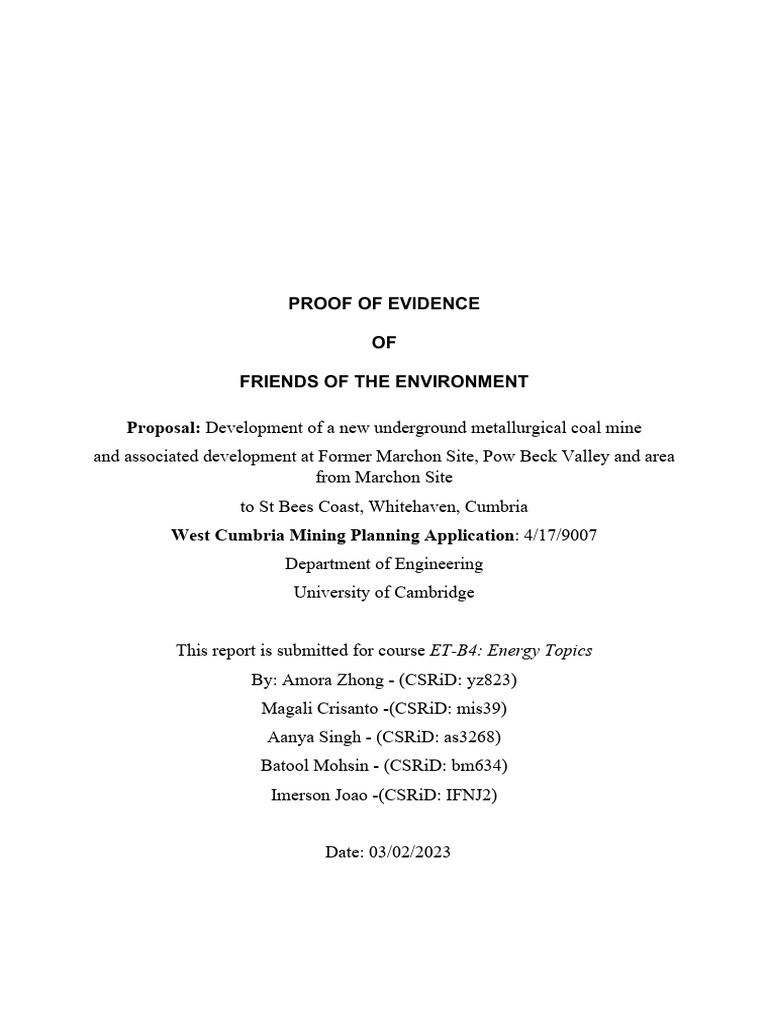 ETB4 - FOE Assignment 2-Submission | PDF | Carbon Capture And Storage | Coal