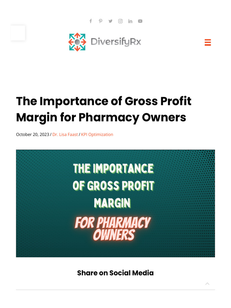 The Importance of Gross Profit Margin for Pharmacy Owners | PDF | Gross ...
