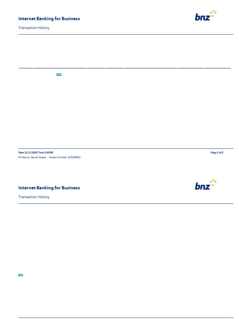 BNZ - TransactionHistory - 11 Mar24 | PDF | Institutional Investors ...