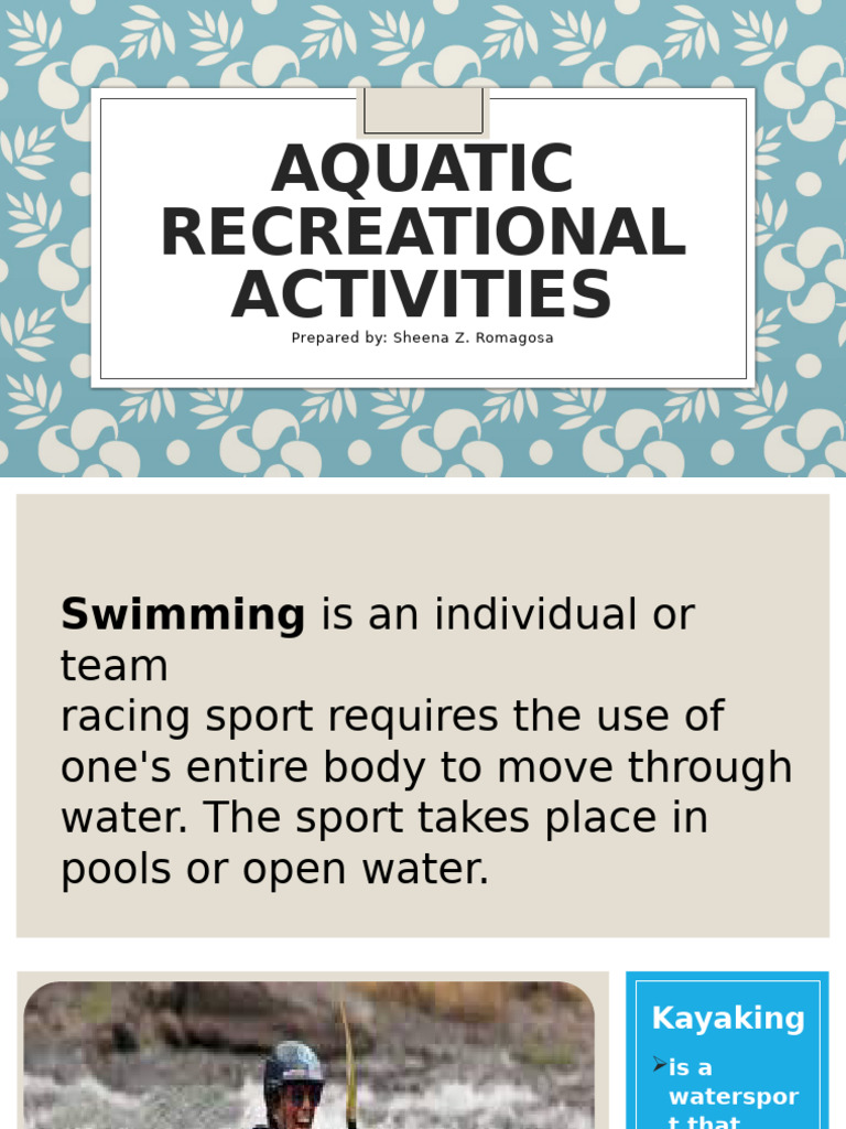 Aquatic Recreational Activities Guide | PDF | Underwater Diving | Scuba ...
