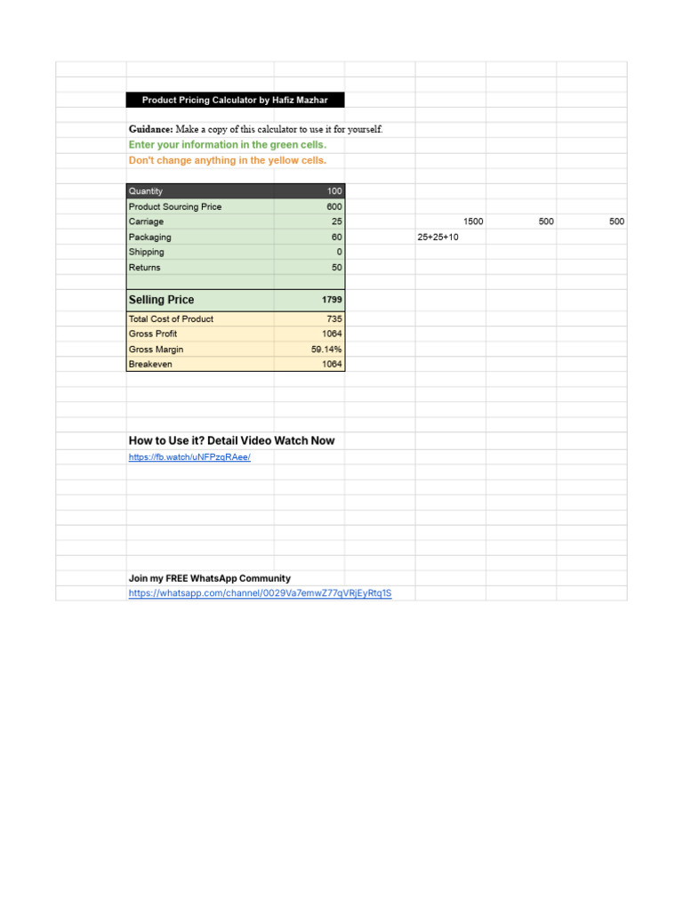 Product Pricing by Hafiz Mazhar | PDF