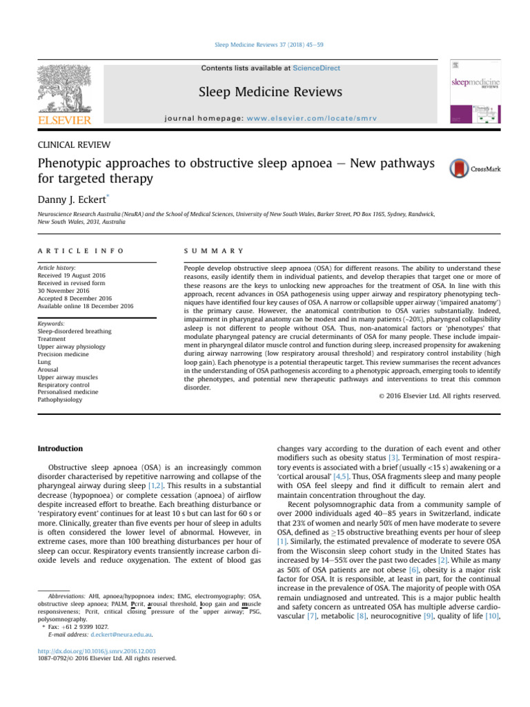 Fenotipos AOS | PDF | Sleep Apnea | Medicine