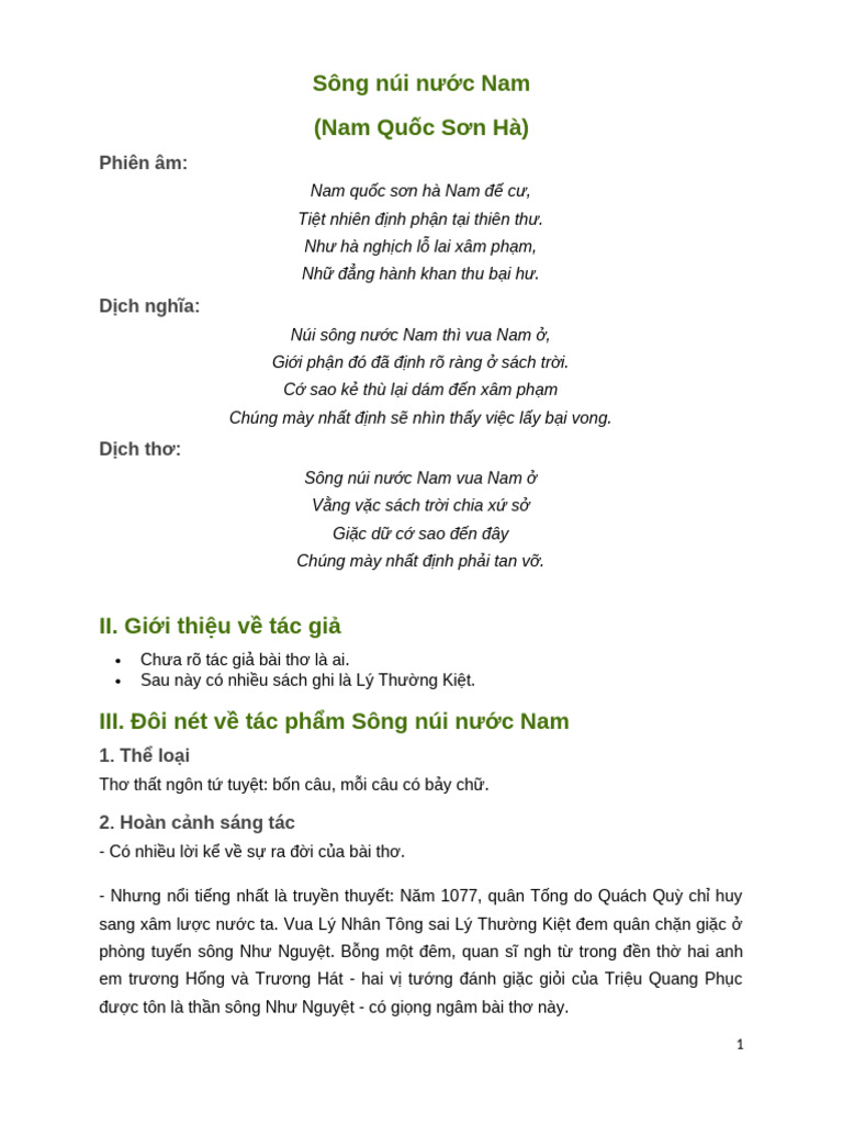 Sông Núi Nư C Nam | PDF