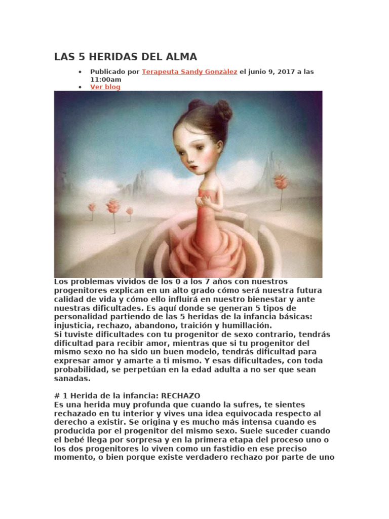 5 Heridas del Alma y su Impacto | PDF | Amor | Psicología Social