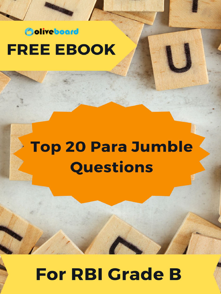 Top 20 para Jumble Questions For Rbi Grade B | PDF