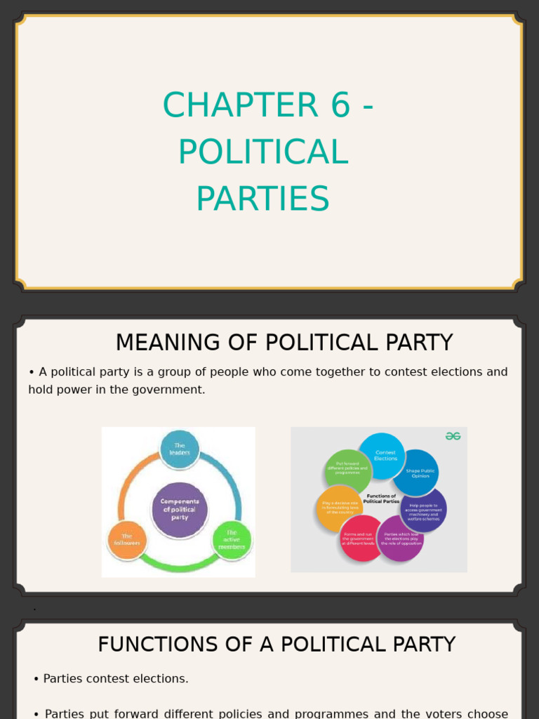 Chapter 6 - Political Parties | PDF | Political Parties | Elections