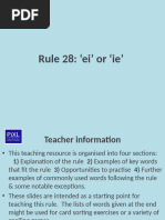 Spelling Rules: IE vs. EI | PDF