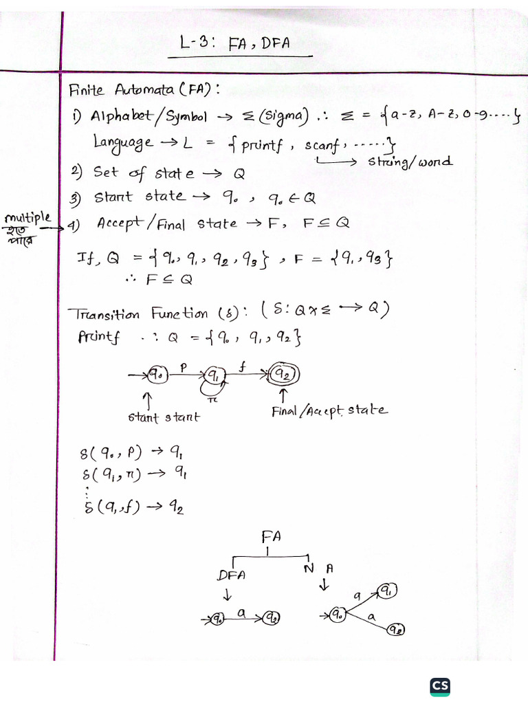 ToC Note (Lec 3-4) | PDF