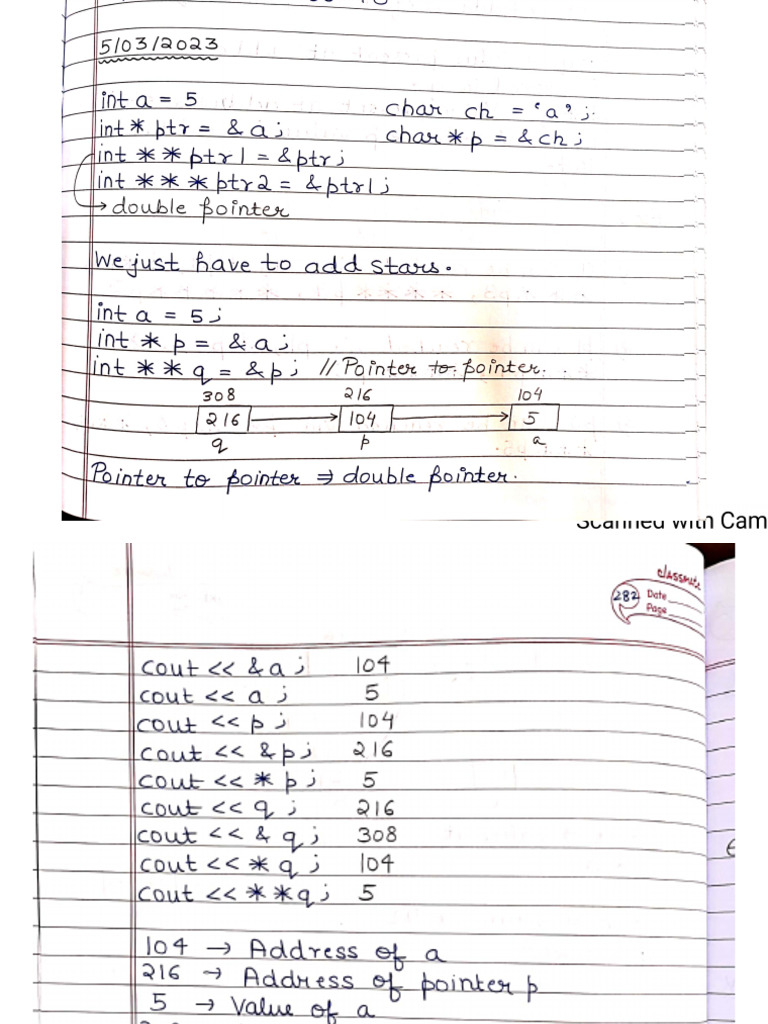 Pointer_ClassIII_Notes_5th_March_2023 | PDF