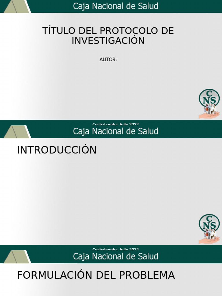 Formato Protocolo de Investigación | PDF