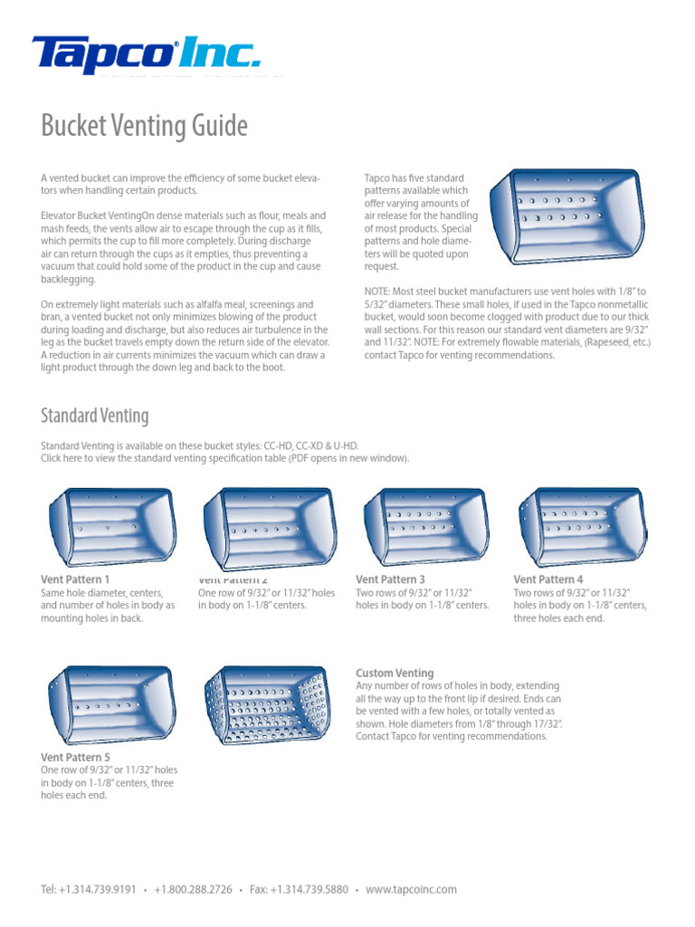 Tapco_Bucket_Venting | PDF
