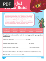550 Alternatives to "Said" in Writing | PDF | Adverb | Linguistics