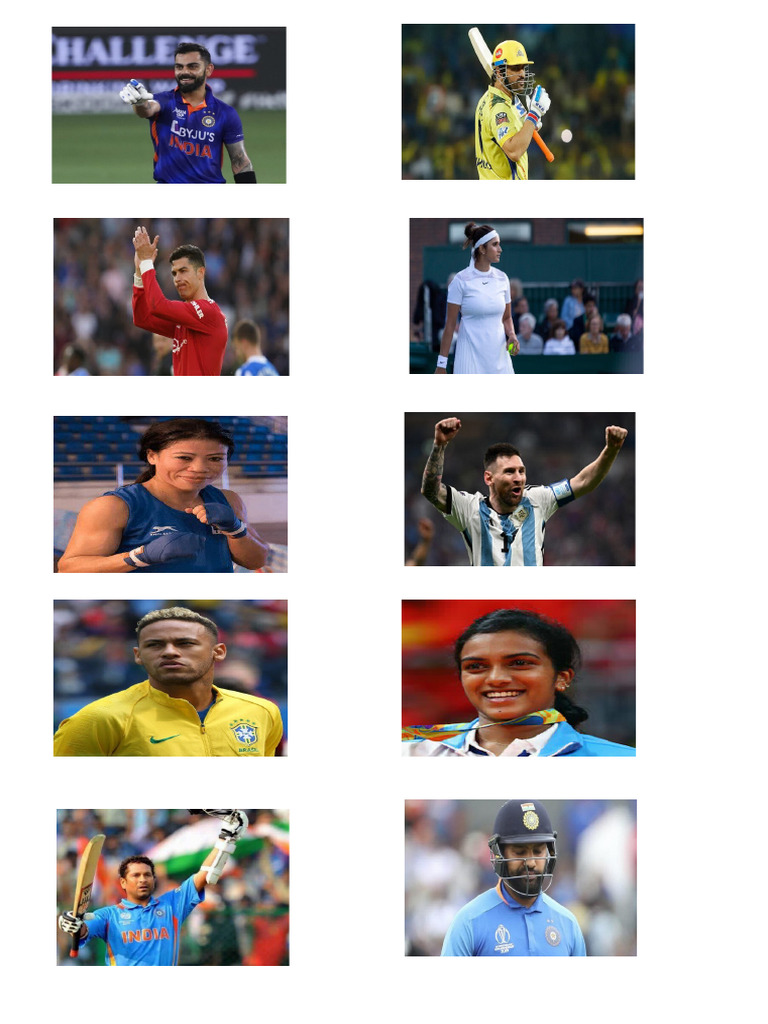 10 Famous Sports Personalities | PDF