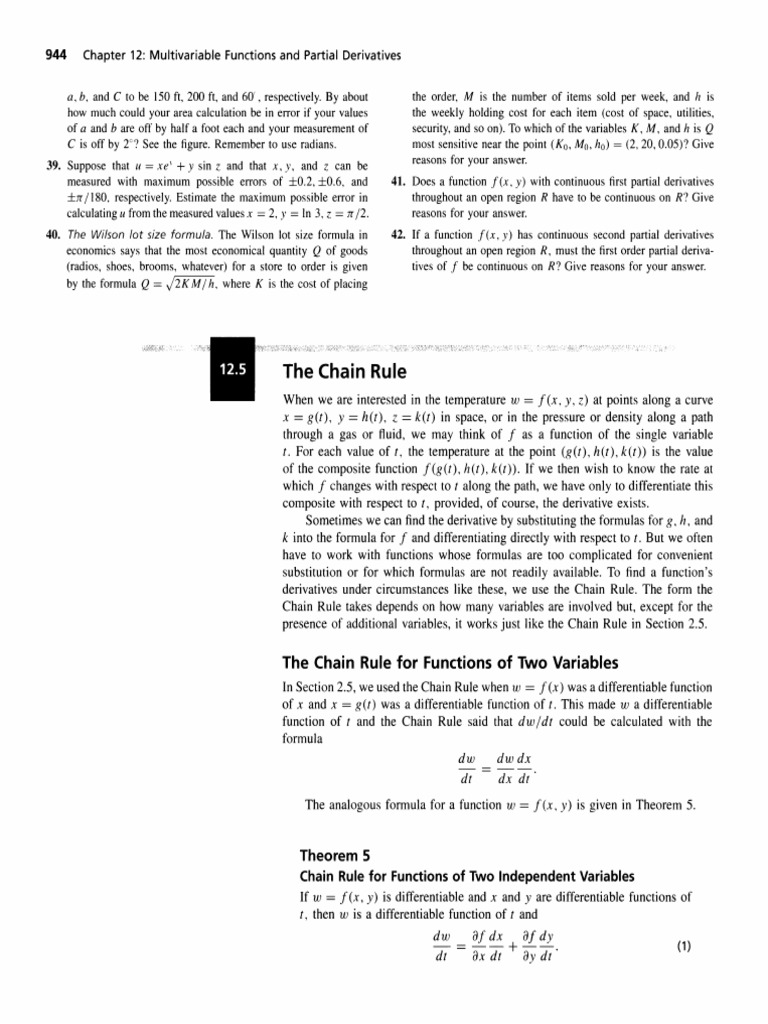 2.5 Chain Rule | PDF