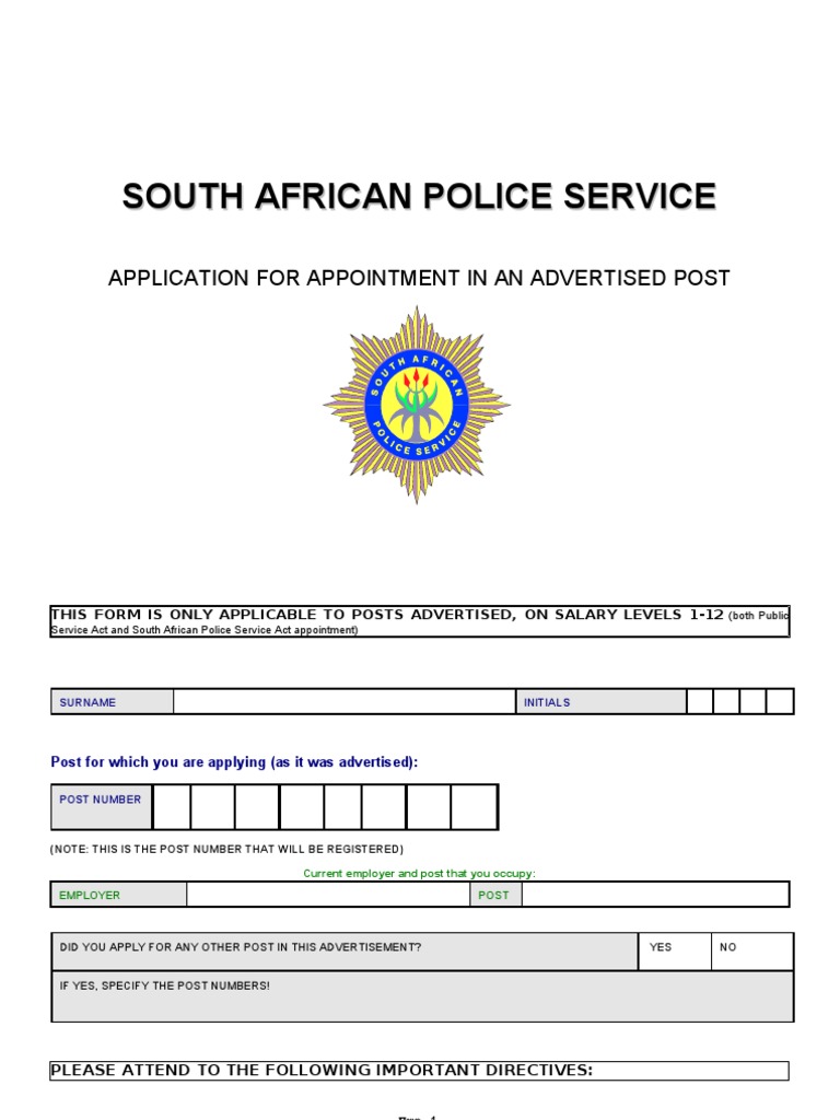 SAPS Application | PDF | Address (Geography) | Mail