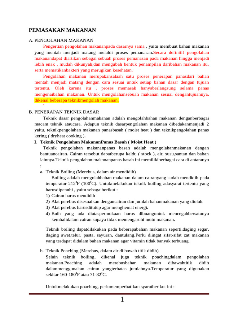 Materi 2 Teknik Dasar Pengolahan | PDF