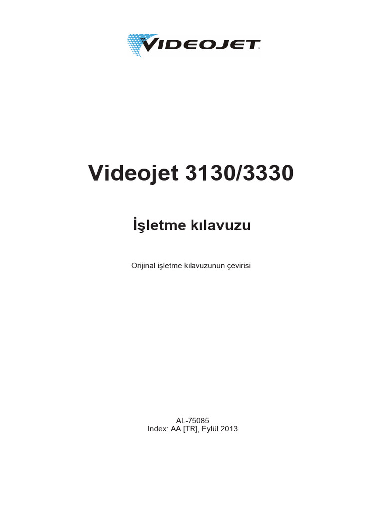 75085-AA Manual Videojet 3130-3330 TR | PDF