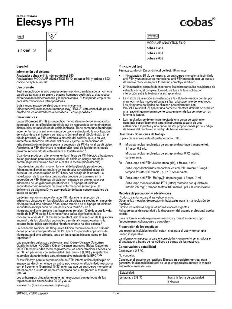 Inserto PTH | PDF | Glándulas