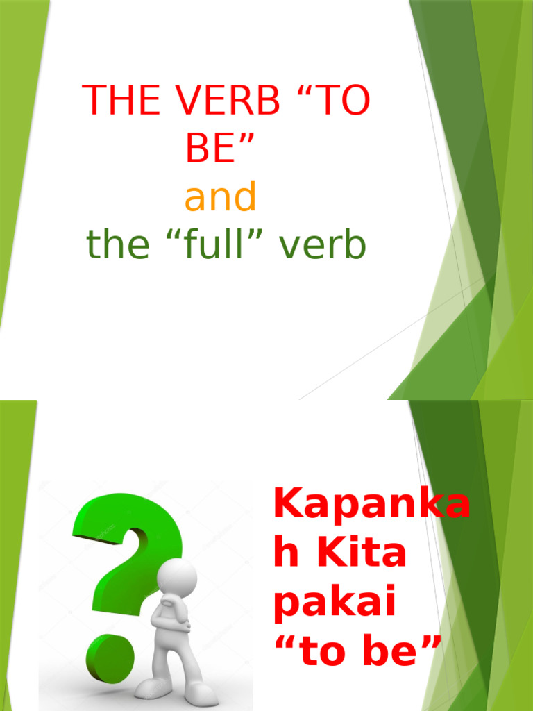 To Be and Full Verb | PDF