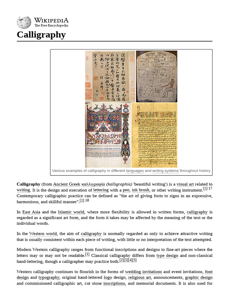 Calligraphy | PDF | Calligraphy | Writing