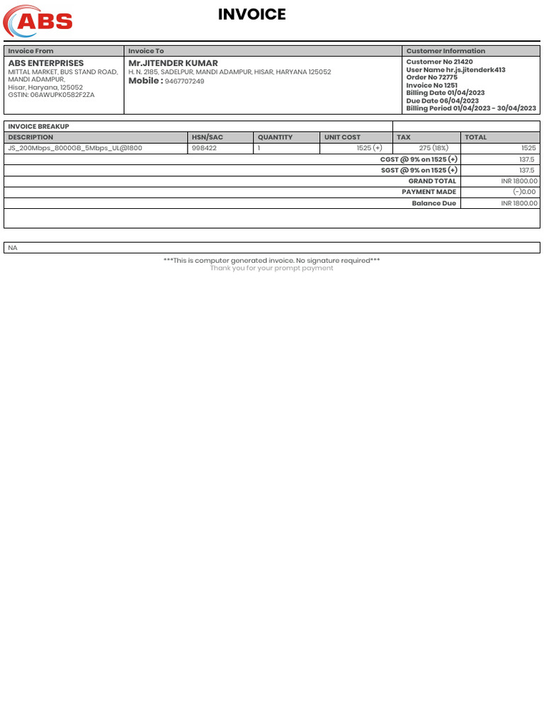 Internet Phone Bills | PDF | Invoice | Payments