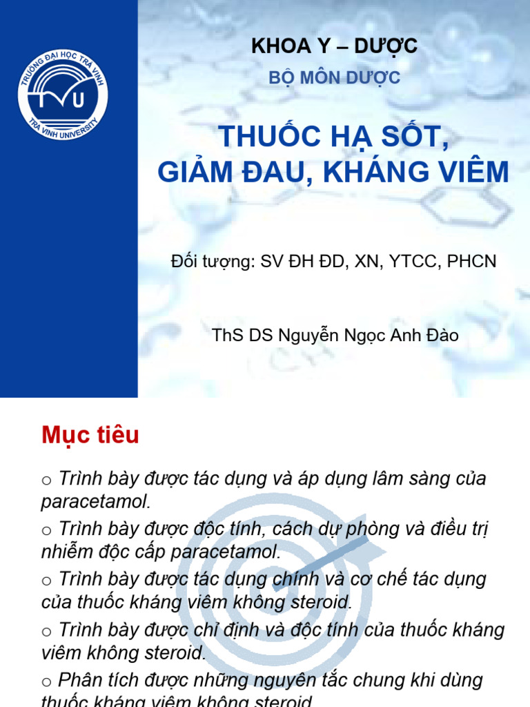 2 Thuoc Giam Dau, Ha Sot, Kháng Viêm Không Steroid | PDF