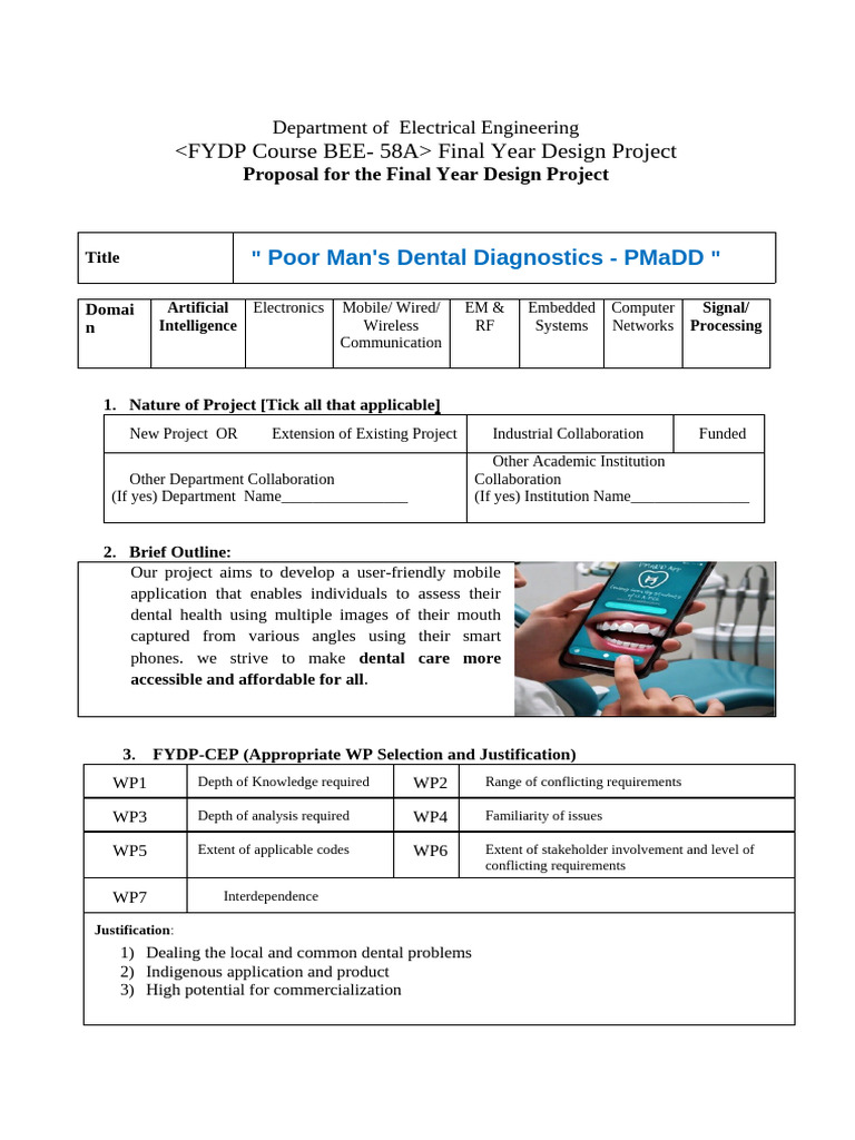 New - FYDP Proposal Form Amd | PDF | Wireless