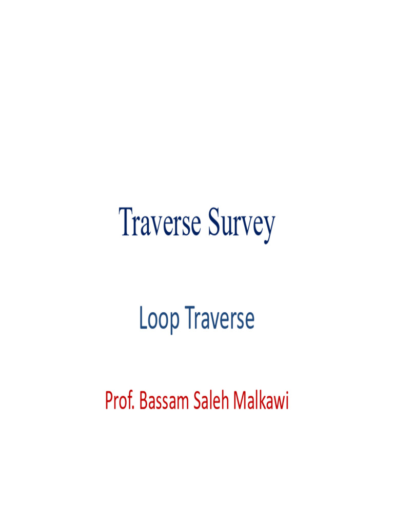Traverse Survey - Loop Traverse | PDF