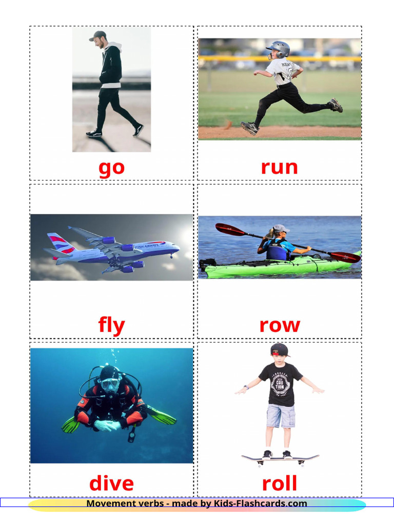 Movement Verbs 6 A4 | PDF