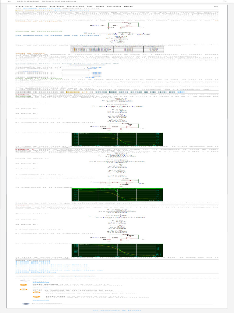 Diseño de Filtros Pasa Bajos MFB | PDF | Filtro electronico | Filtro de paso bajo