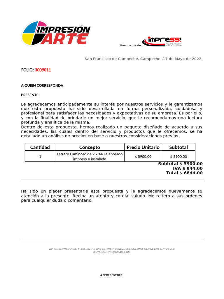 Coti Farmavalue Luminoso Mayo | PDF