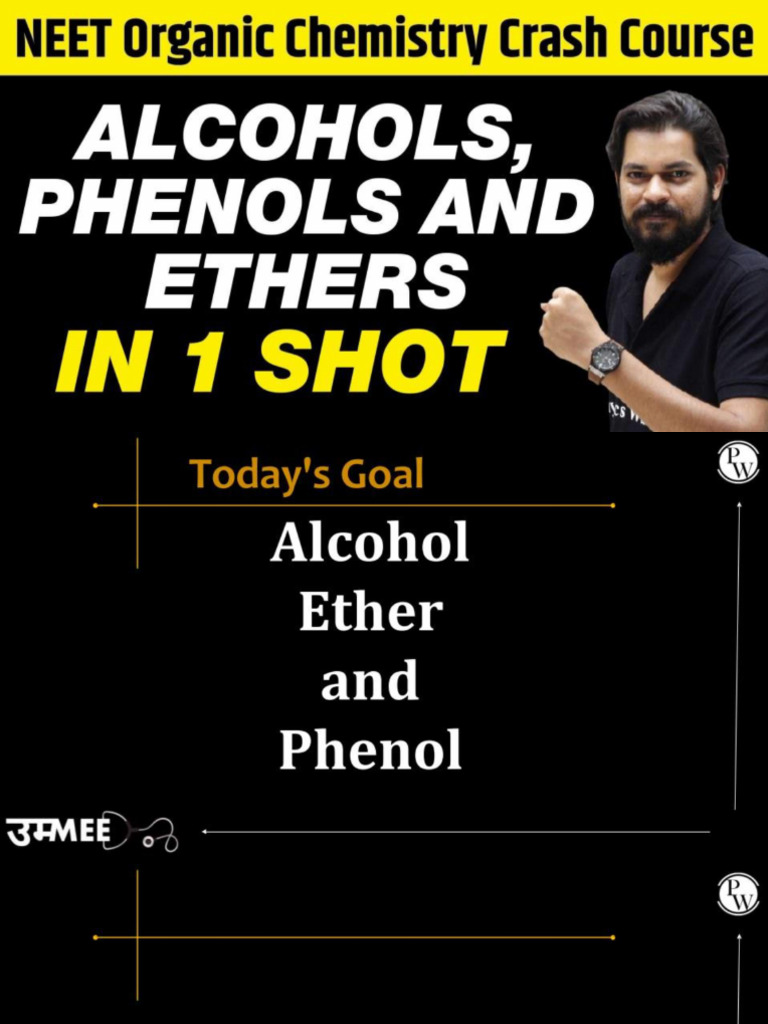 Alcohols Ethers And Phenols Lect Notes Pdf