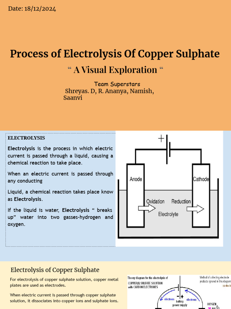 Process of Electrolysis | PDF