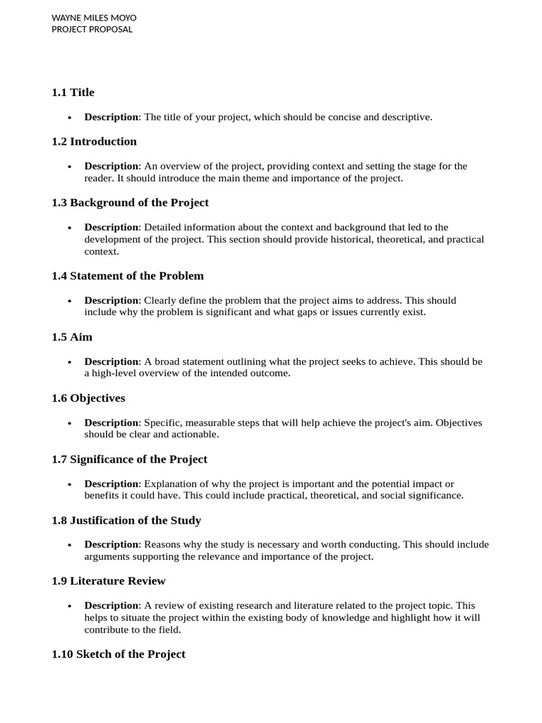 Project Proposal Overview | PDF