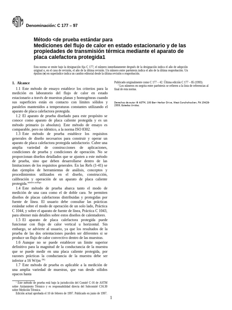 norma ASTM C177 en español | PDF