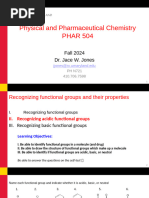 pKa Values of Functional Groups Chart | PDF | Amine | Acid Dissociation ...