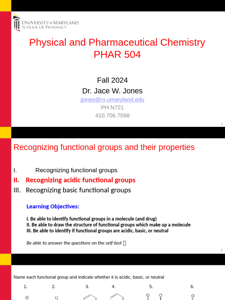Functional Groups in Pharmaceutical Chemistry | PDF | Acid Dissociation ...