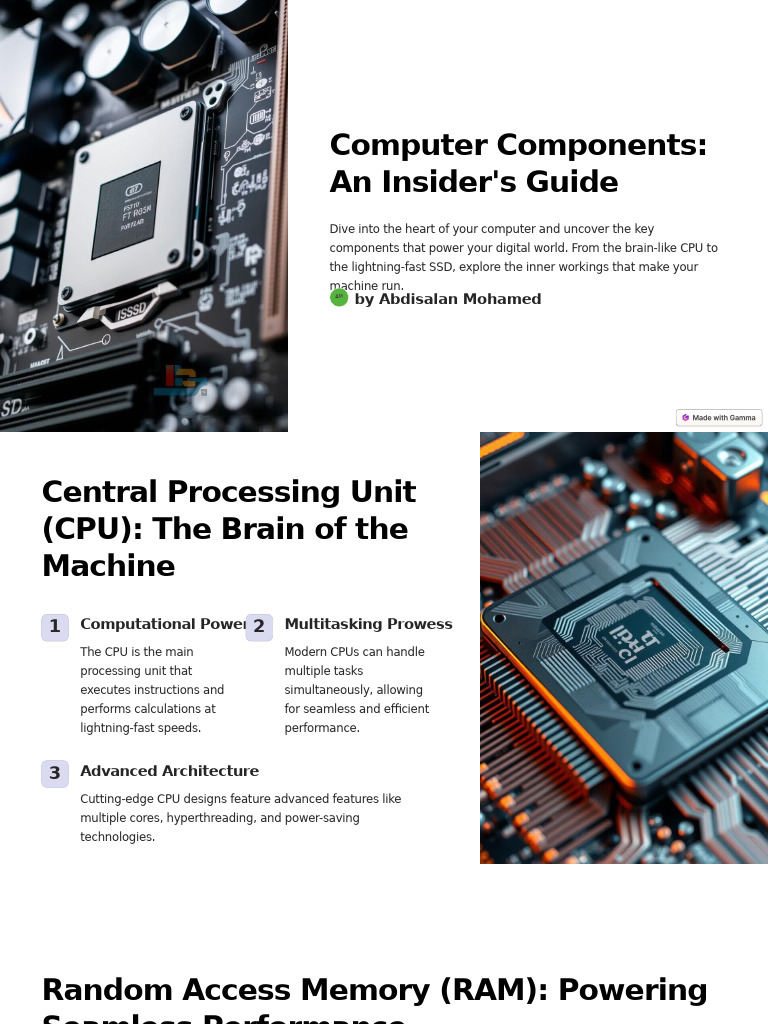 Computer Components An Insiders Guide | PDF | Graphics Processing Unit | Computer Data Storage